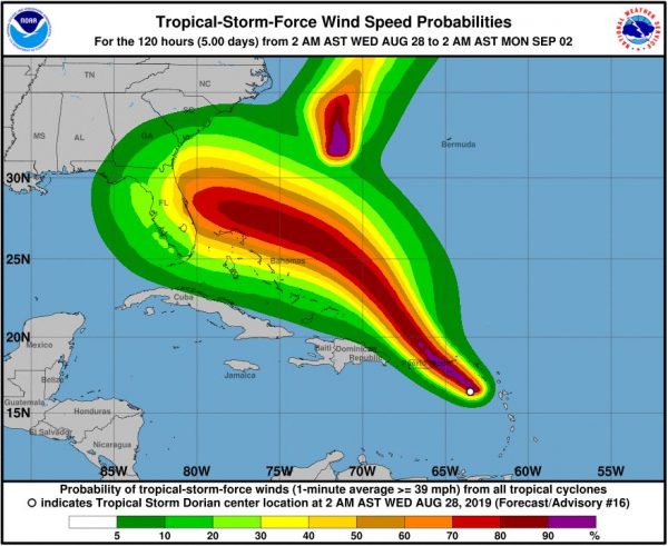 Major Hurricane Dorian - Tracking the Storm